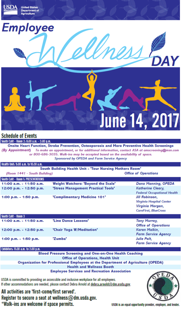 Wellness Day - USDA Employee Services & Recreation Association