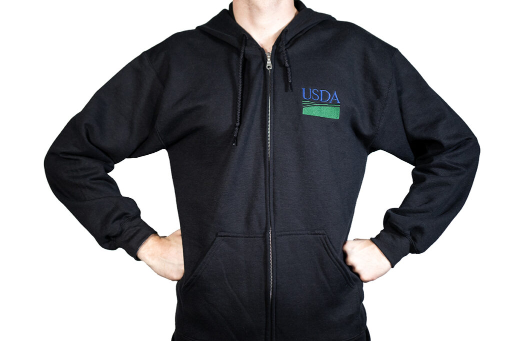 USDA Black Zip Up Hoodie - USDA Employee Services & Recreation Association